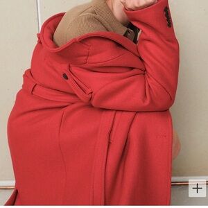 J. Crew | Jackets & Coats | Jcrew Chic Red Belted Coat | Poshmark